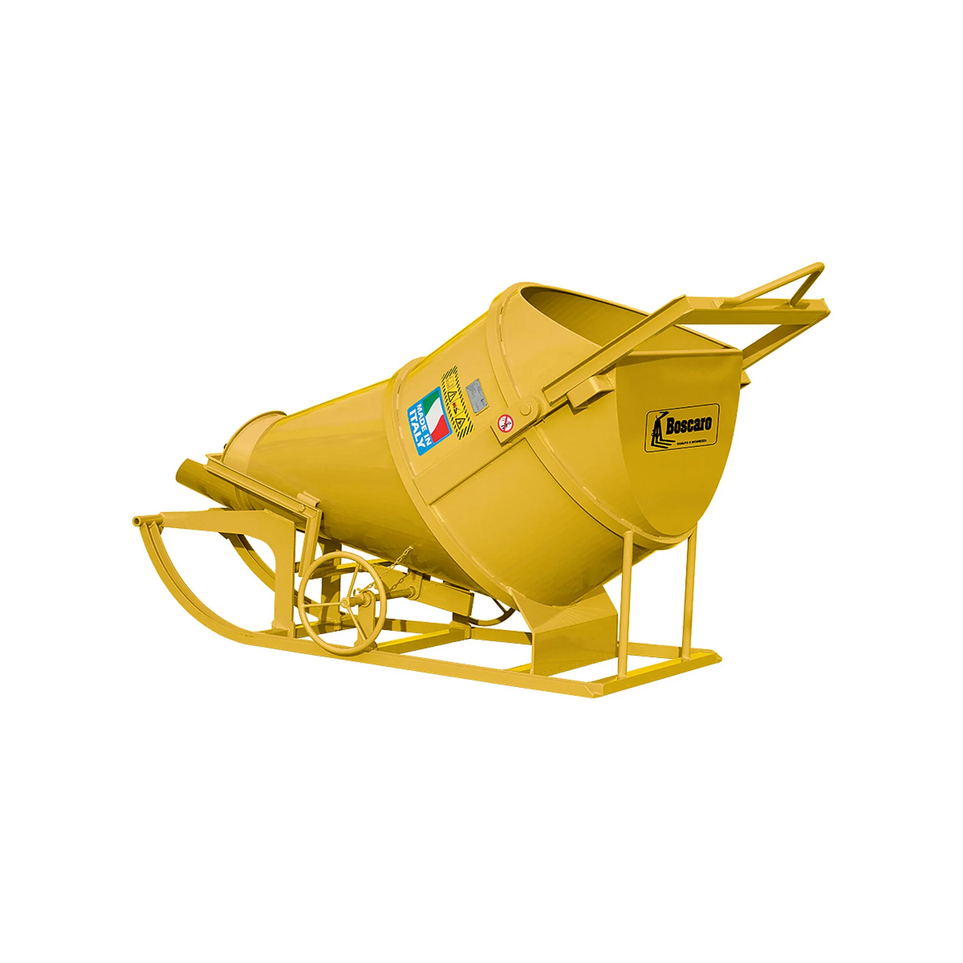 Laydown concrete skip with side discharge and geared opening - Boscaro ...