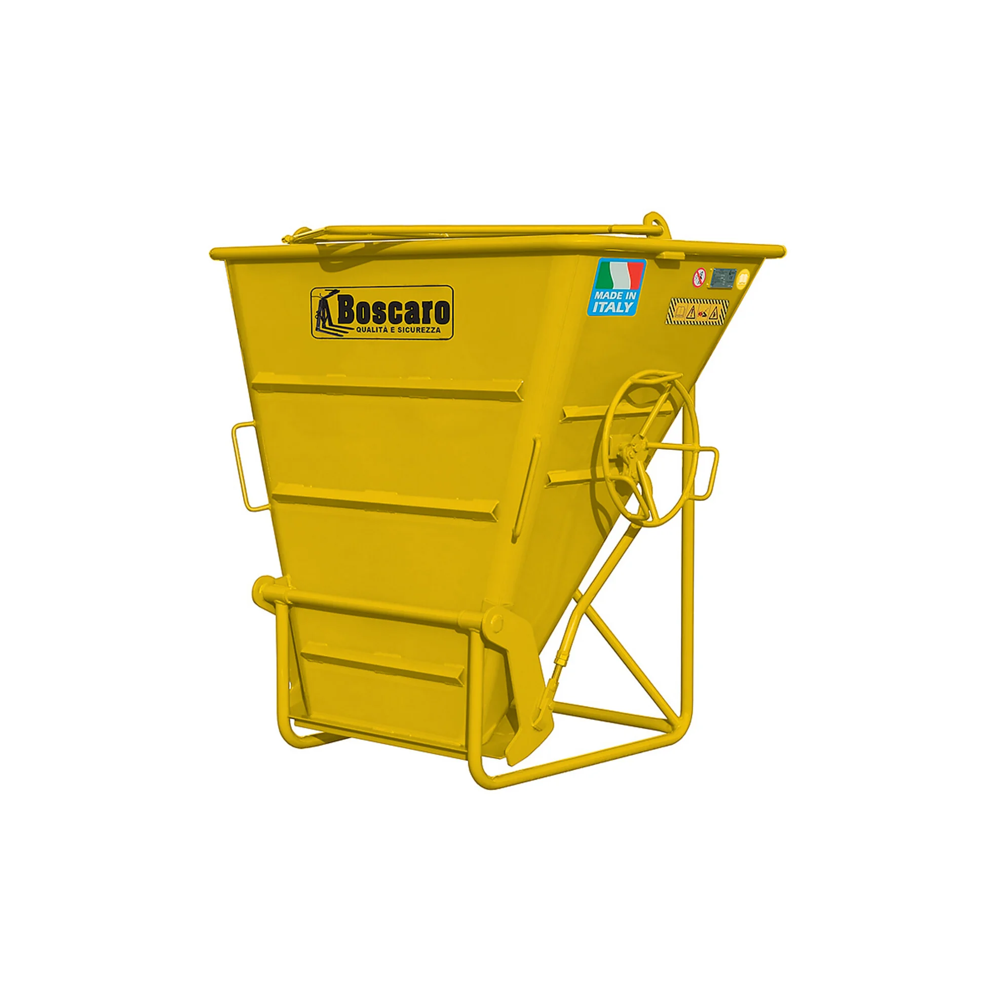 Concrete bucket with side discharge and geared opening - Boscaro Italia